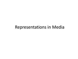 Representations in media | PPT
