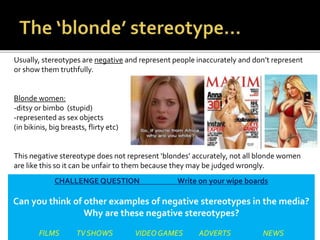 Representations in the media sjl | PPT