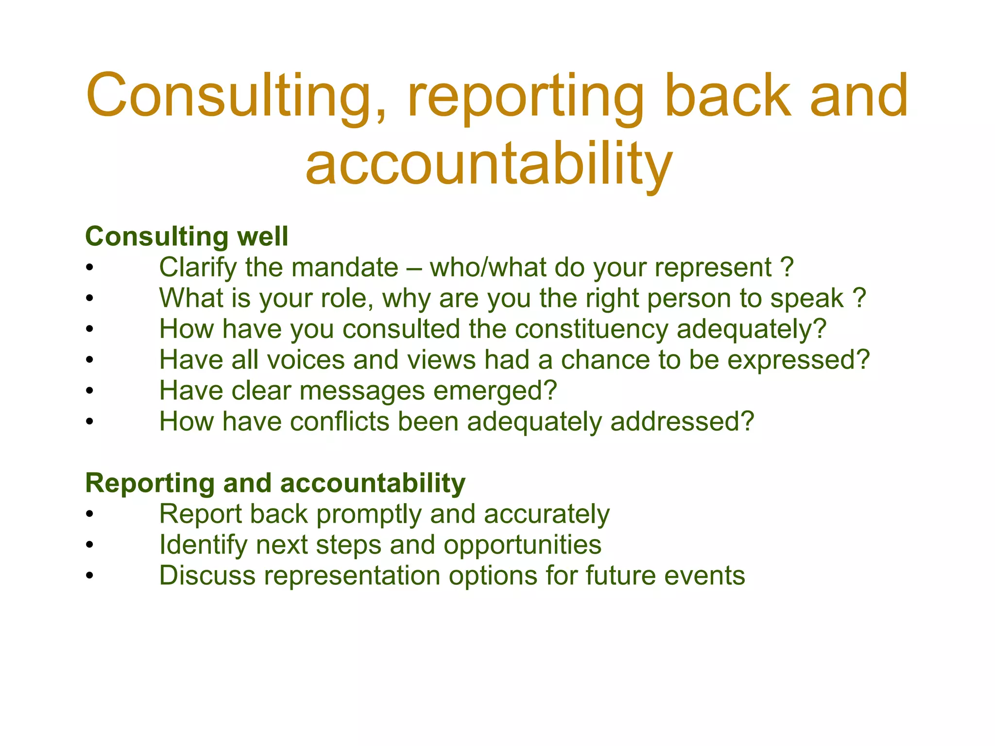 Representing and speaking with authority | PPT