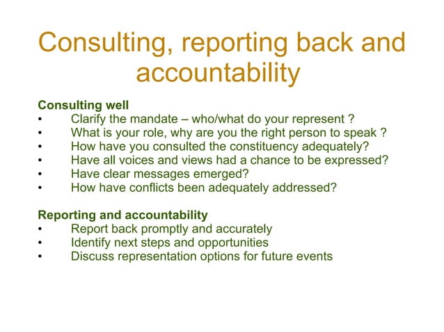 Representing and speaking with authority | PPT