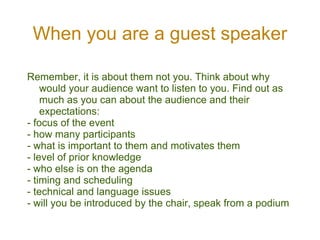 Representing and speaking with authority | PPT