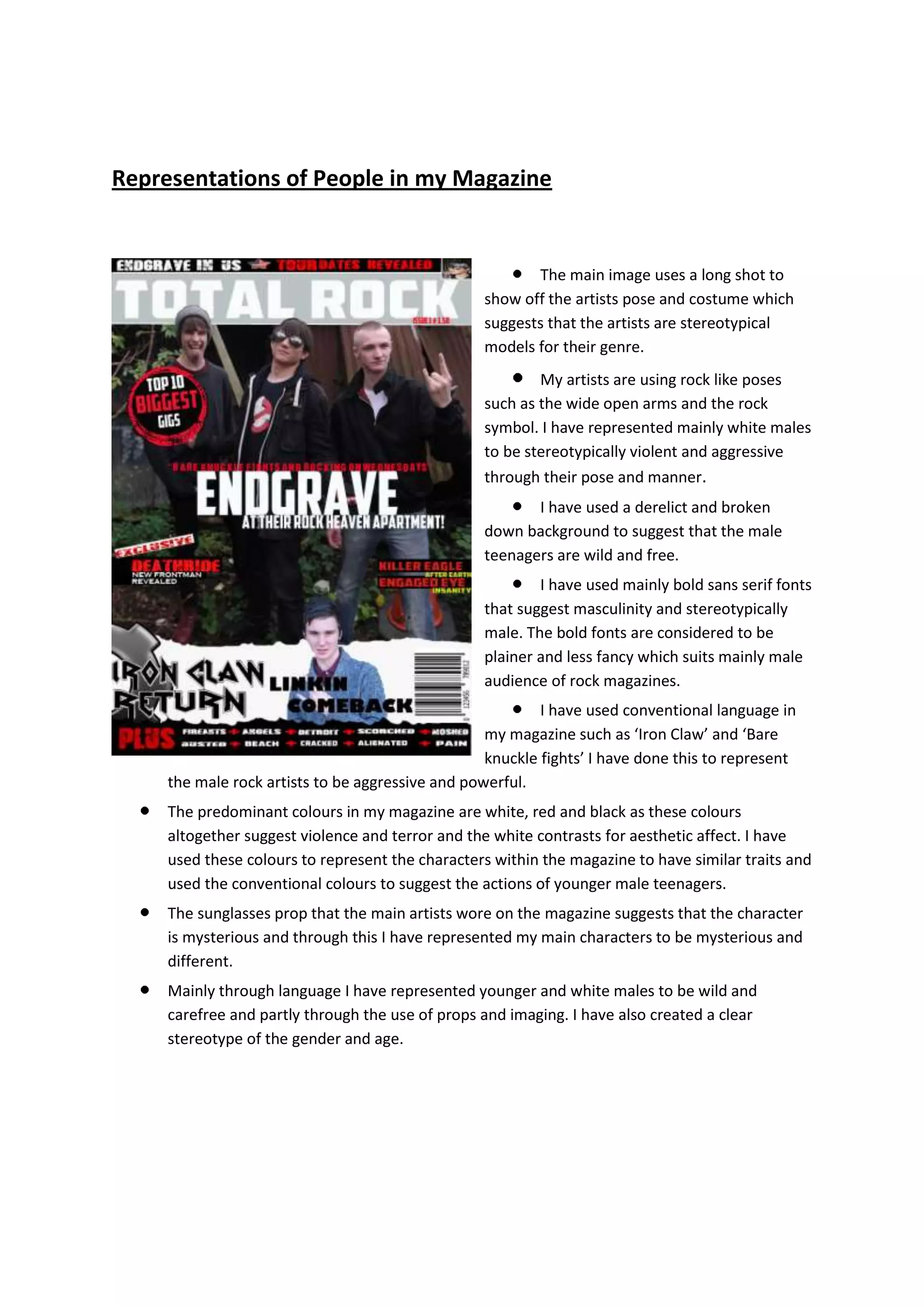 Representations of people in my magazine | DOCX