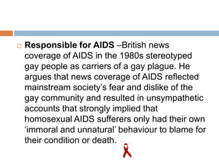 Media Representations of sexuality | PPTX