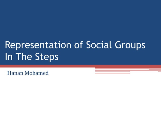 Representations of social groups 2 | PPTX