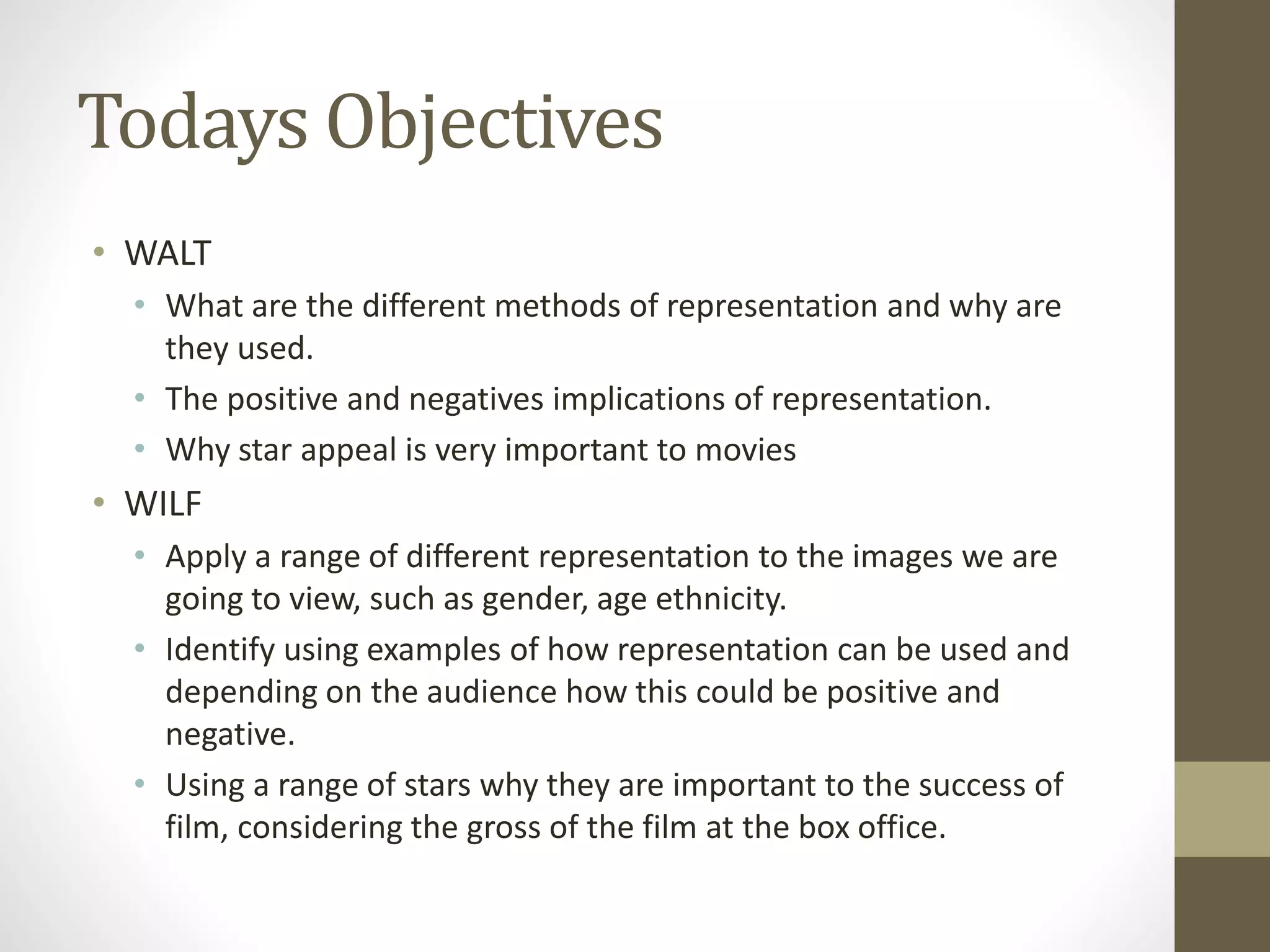 Representation and Star Appeal | PPTX