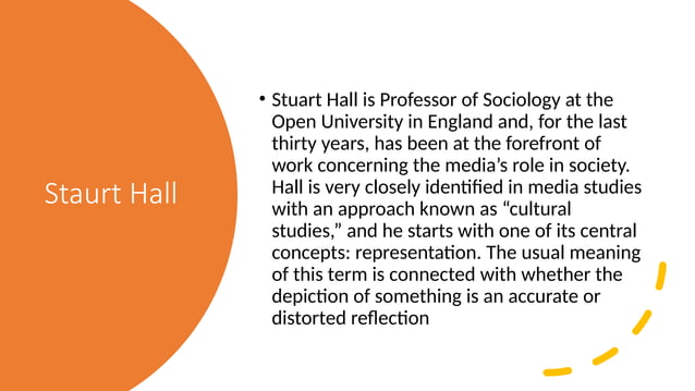 Representation Stuart Hall - Media Studies | PPTX