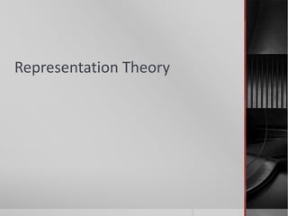 Representation theory | PPT