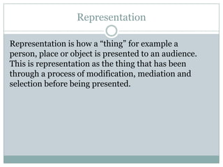 Representation theory | PPTX