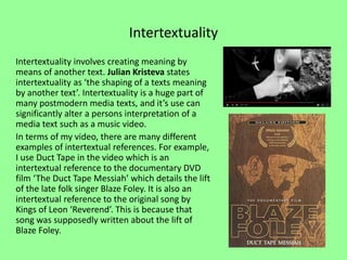 Representation Theory Evaluation | PPTX | Music Video | Genres