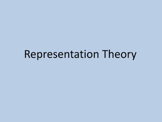Representation Theory | PPT