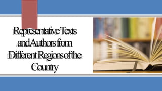 Representative Authors.pptx | Books and Literature