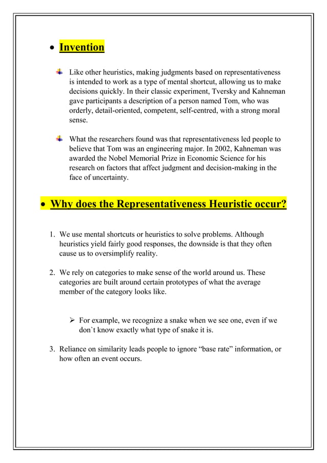 REPRESENTATIVENESS HEURISTIC KANKSHI MALAVI.docx