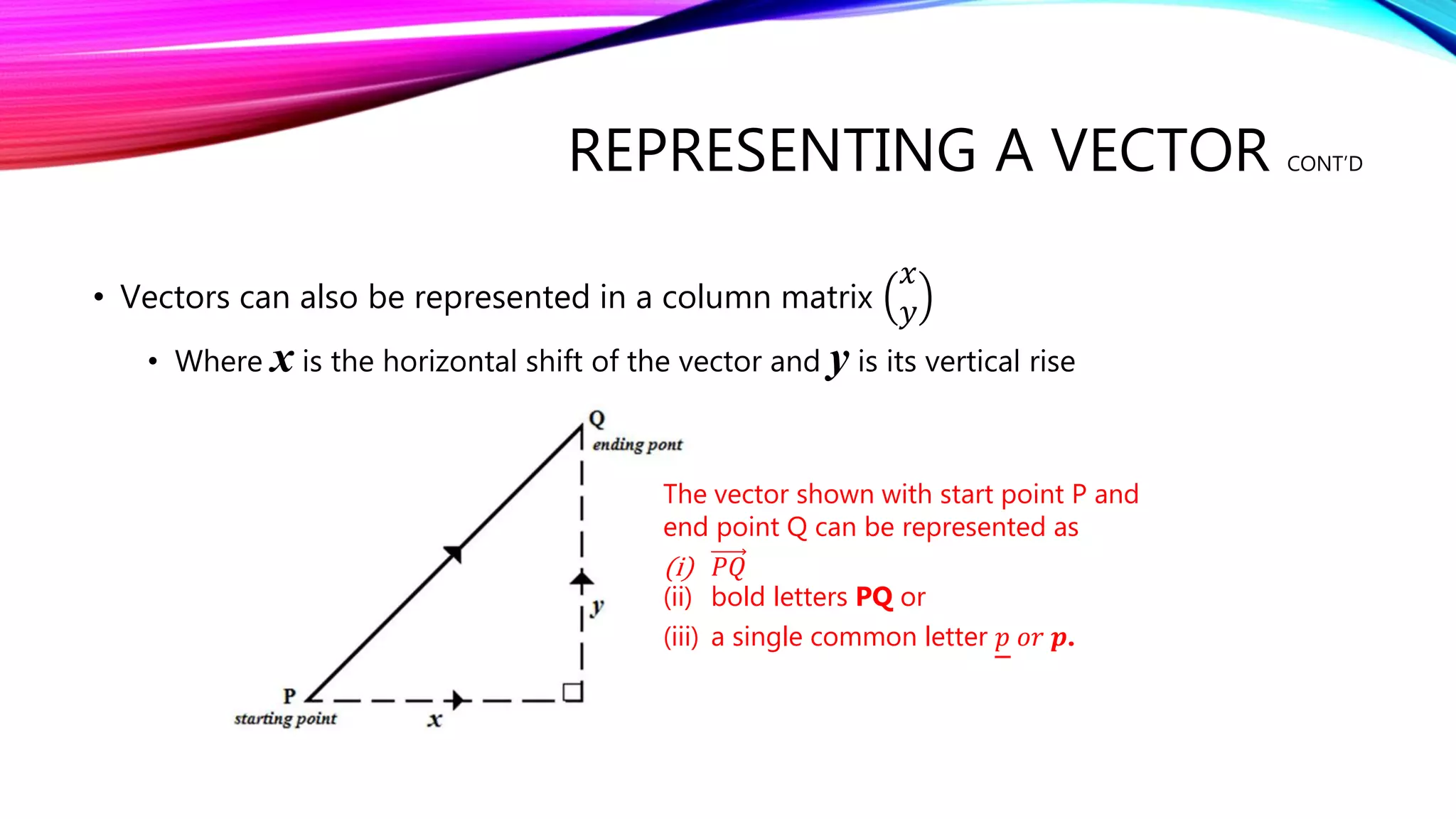 Representing a vector | PPT