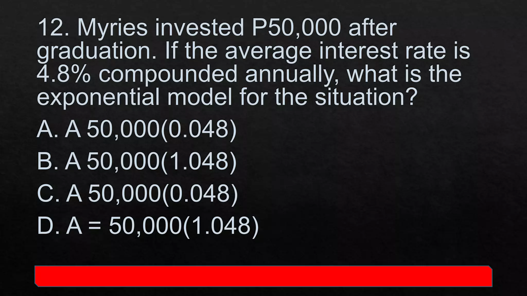 Representing Real-Life Situations Using Exponential Functions | PPTX