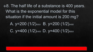 Representing Real-Life Situations Using Exponential Functions | PPTX