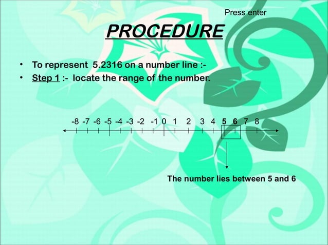 Representing real numbers on number line by successive magnification | PPT