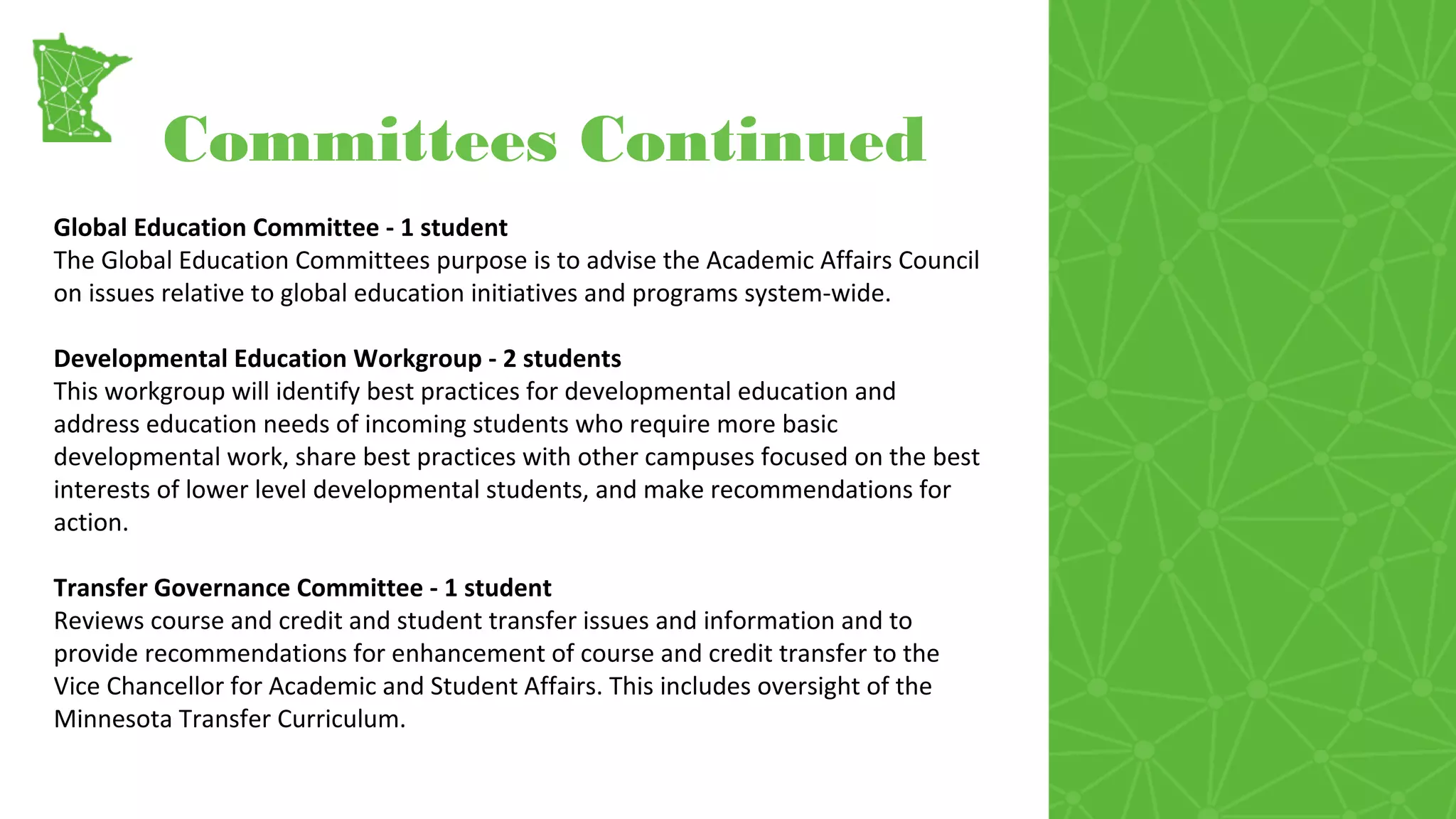 Representing students: Minnesota State committees | PPT