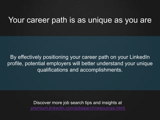 Representing Unique Career Paths on LinkedIn | PPT