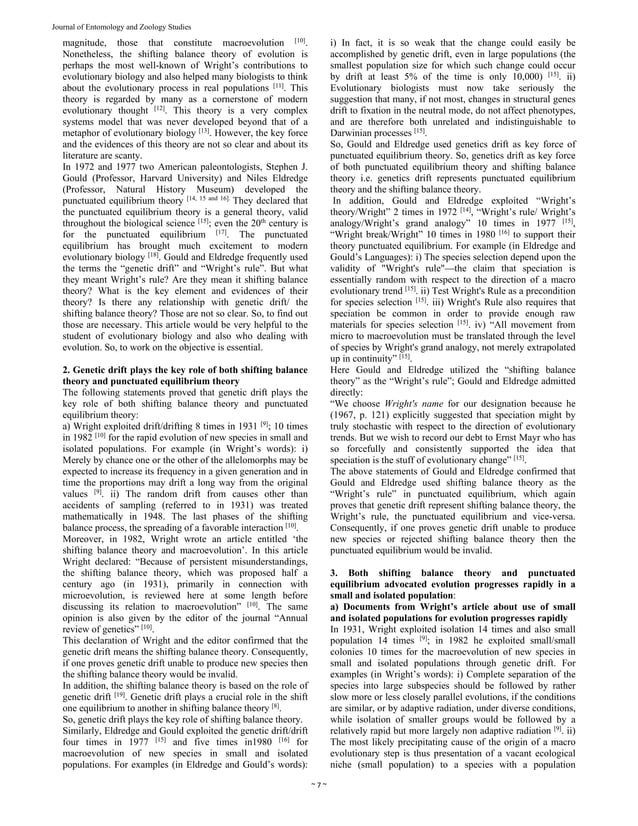 Punctuated equilibrium theory represents shifting balance theory (of ...