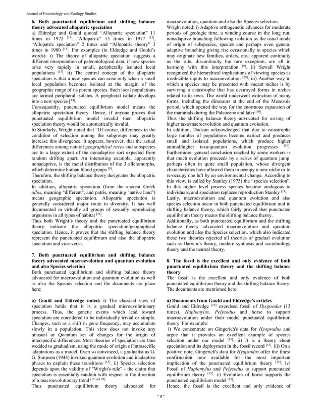 Punctuated equilibrium theory represents shifting balance theory (of ...