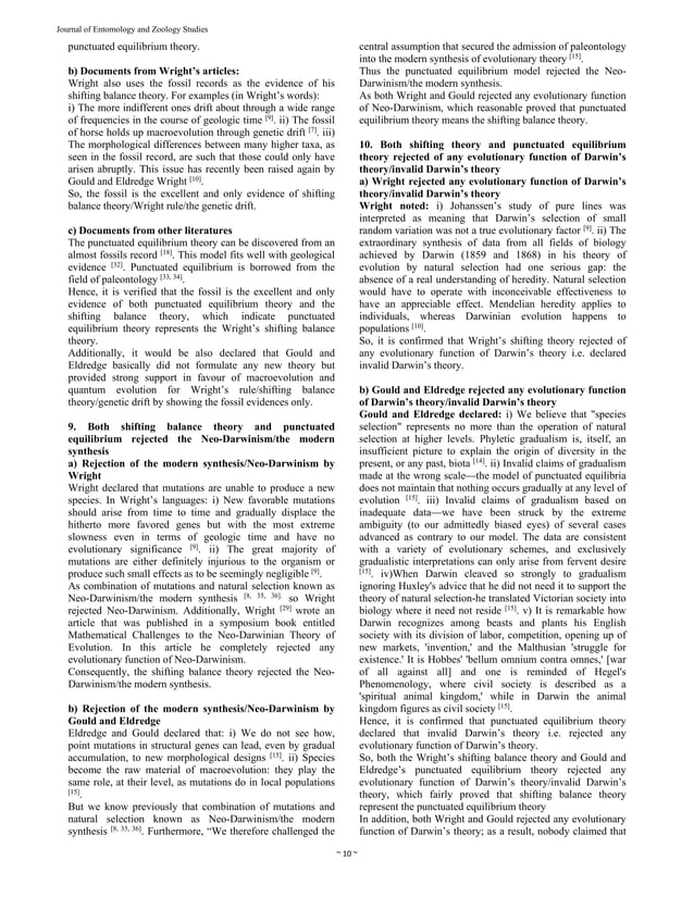 Punctuated equilibrium theory represents shifting balance theory (of ...