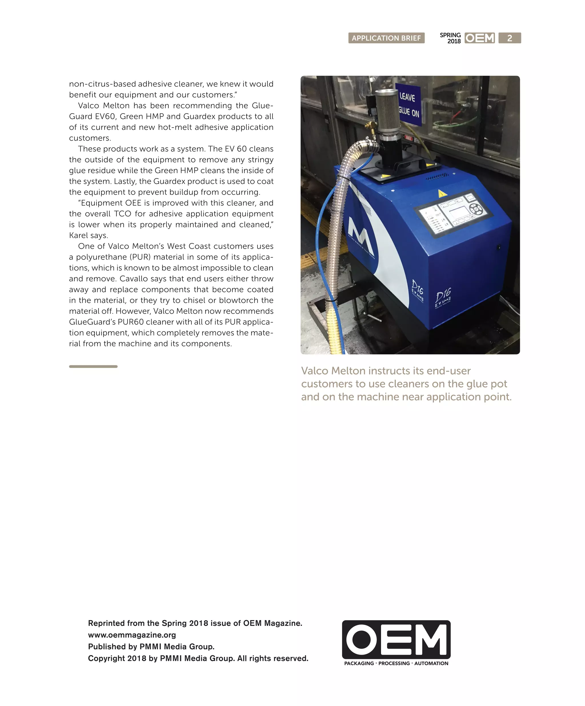 Valco Melton Adhesive Cleaning | PDF