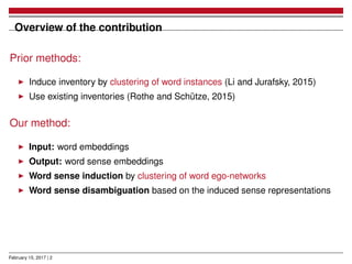 Making Sense of Word Embeddings | PDF