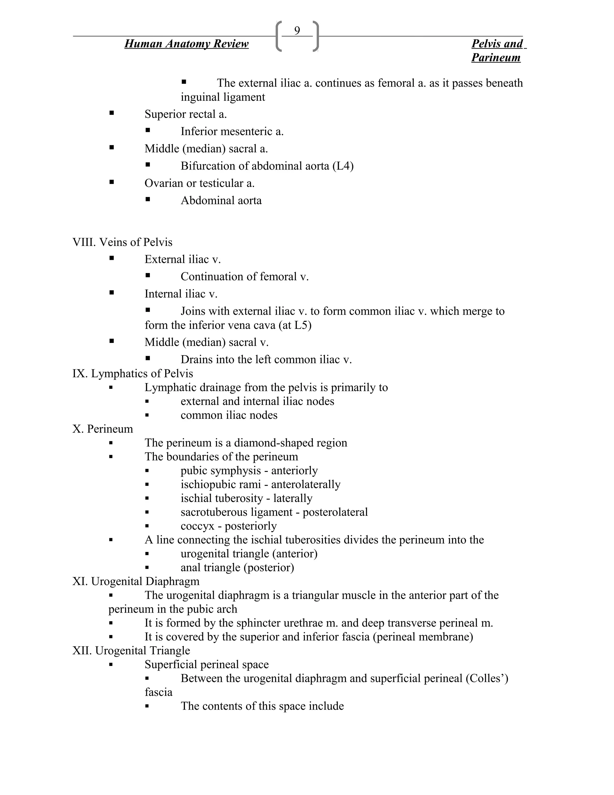 viva questions of Pelvis and Perinium anatomy | DOC