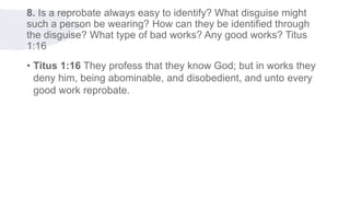 Reprobate Defined | PPSX | Christianity | Religion & Spirituality