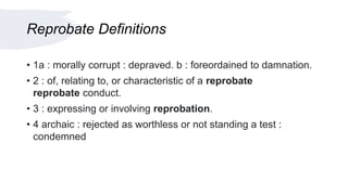 Reprobate Defined | PPT
