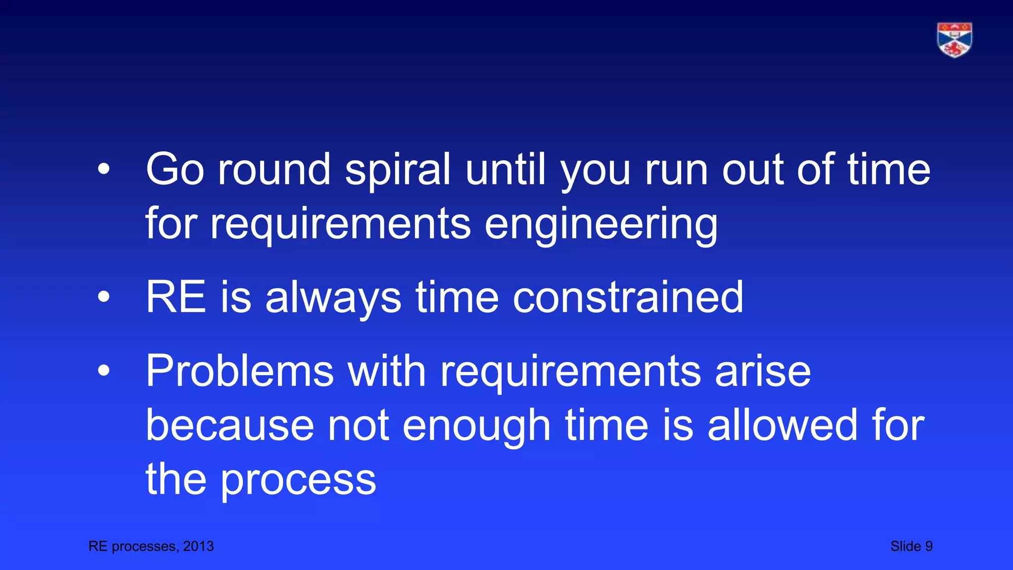 Requirements engineering processes | PPTX
