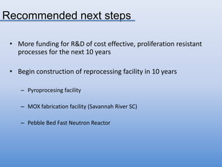 Nuclear Waste Reprocessing | PPTX