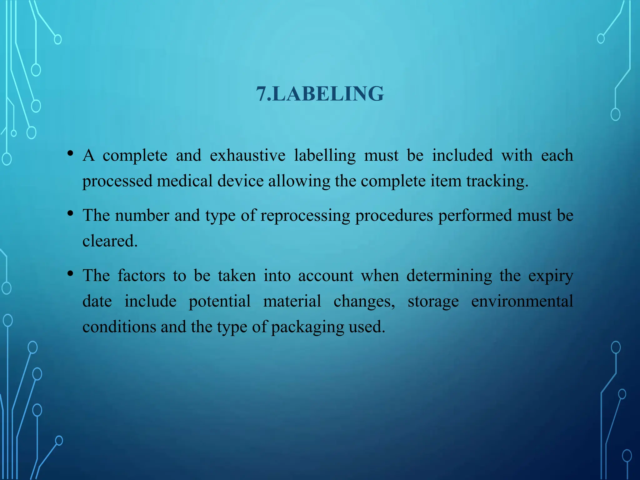 REPROCESSING OF SINGLE USE MEDICAL DEVICES FOR INTERVENTIONAL ...
