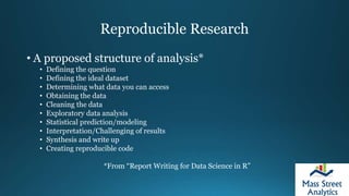 Reproducible Research with R, The Tidyverse, Notebooks, and Spark | PPT
