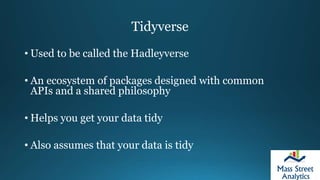 Reproducible Research with R, The Tidyverse, Notebooks, and Spark | PPT