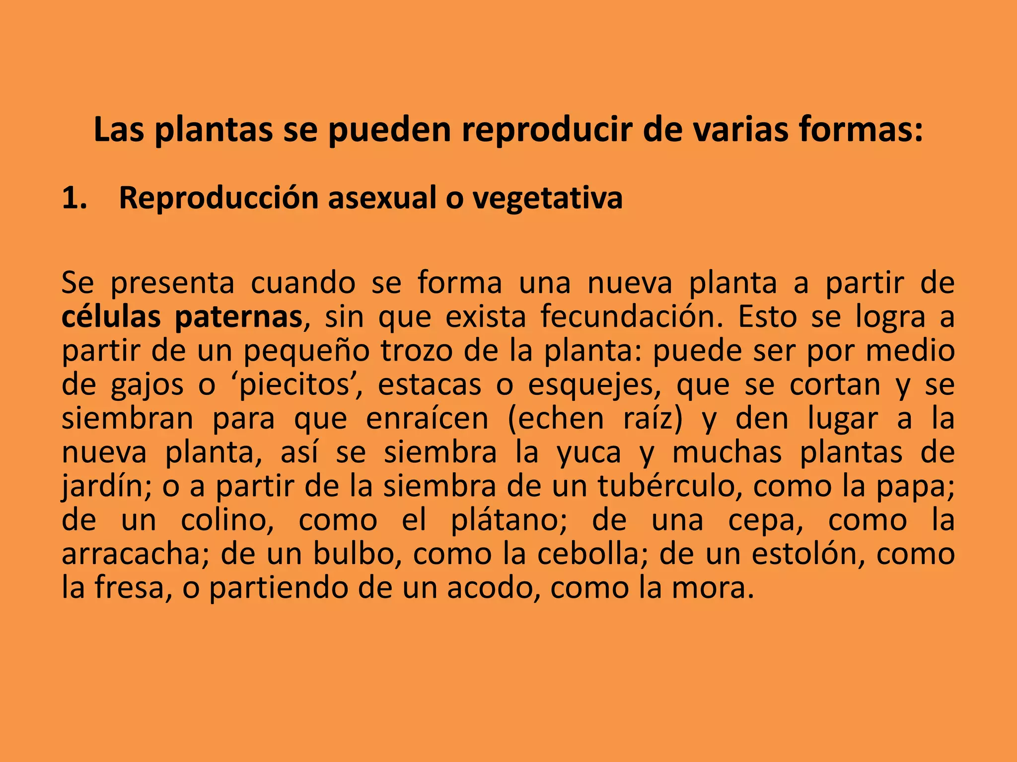 Reproducción de las plantas | PPT