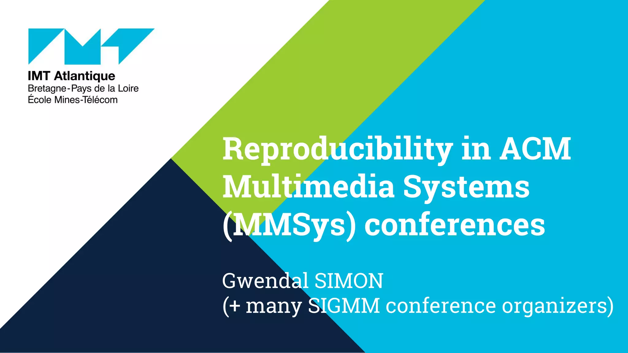 Reproducible research at ACM MMSys | PPT