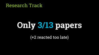 Reproducible research at ACM MMSys | PPT