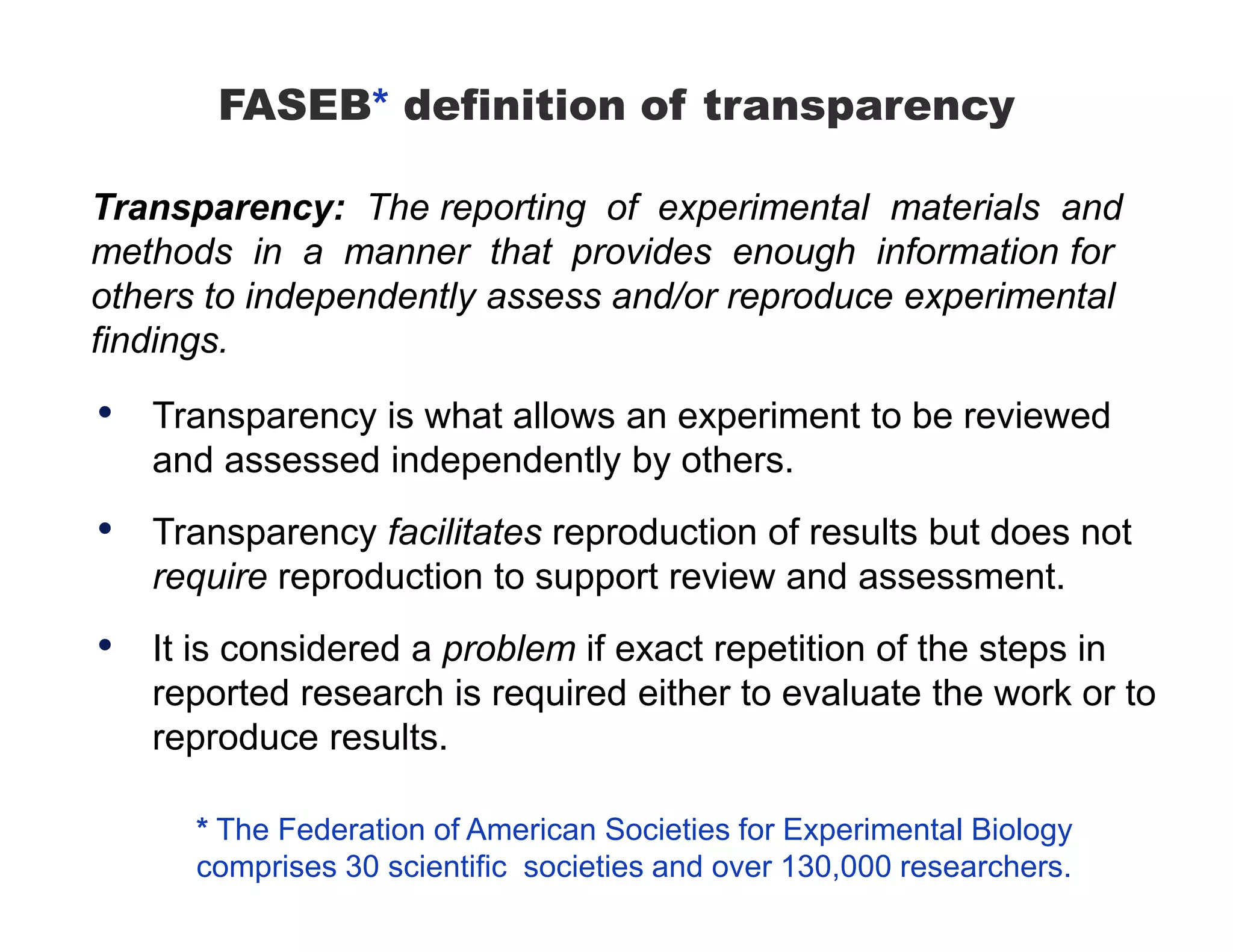 Reproducibility by Other Means: Transparent Research Objects | PPT