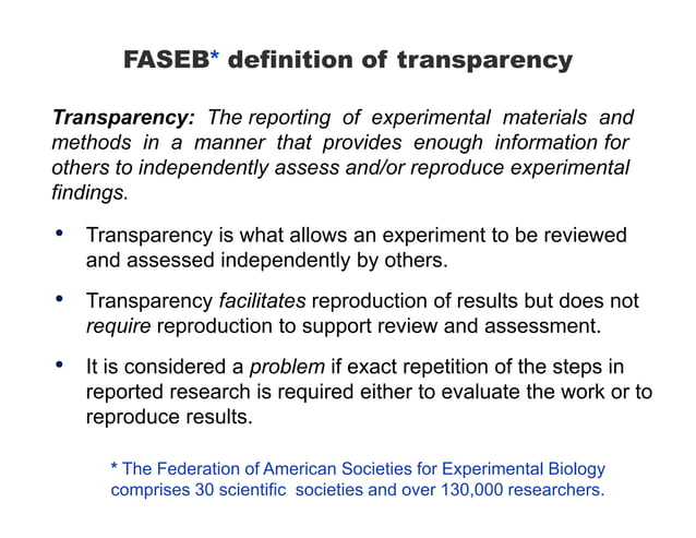 Reproducibility by Other Means: Transparent Research Objects | PPT