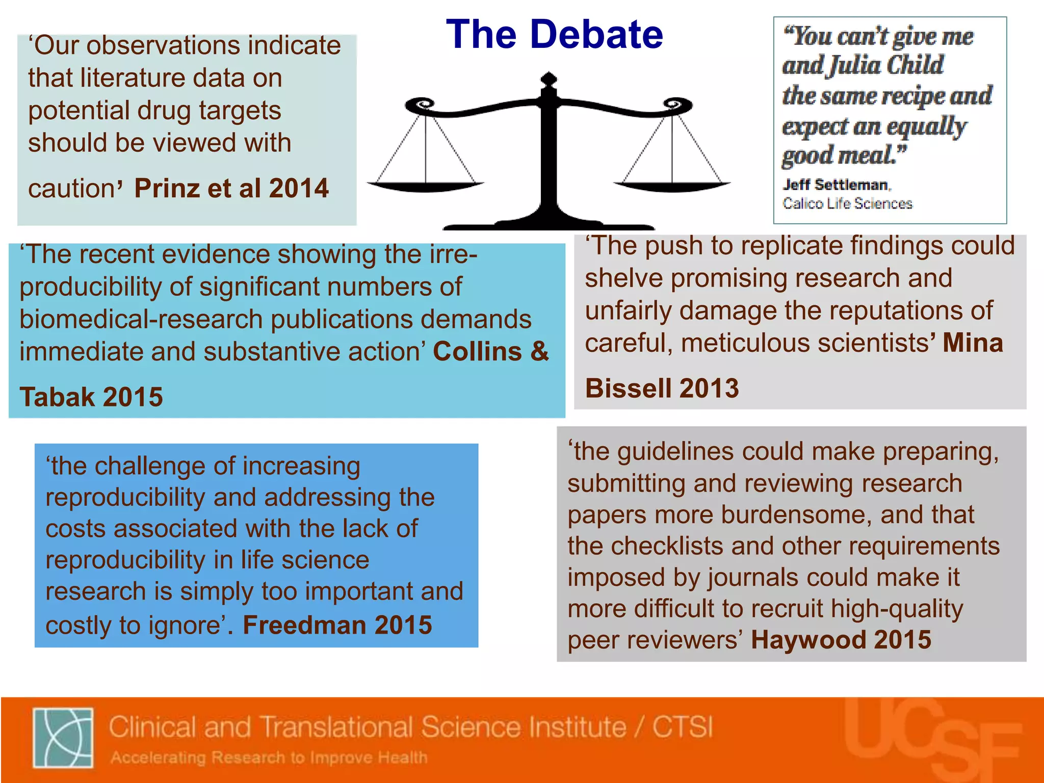 Data Reproducibility in Preclinical Discovery, Is It a Real Problem? 09 ...