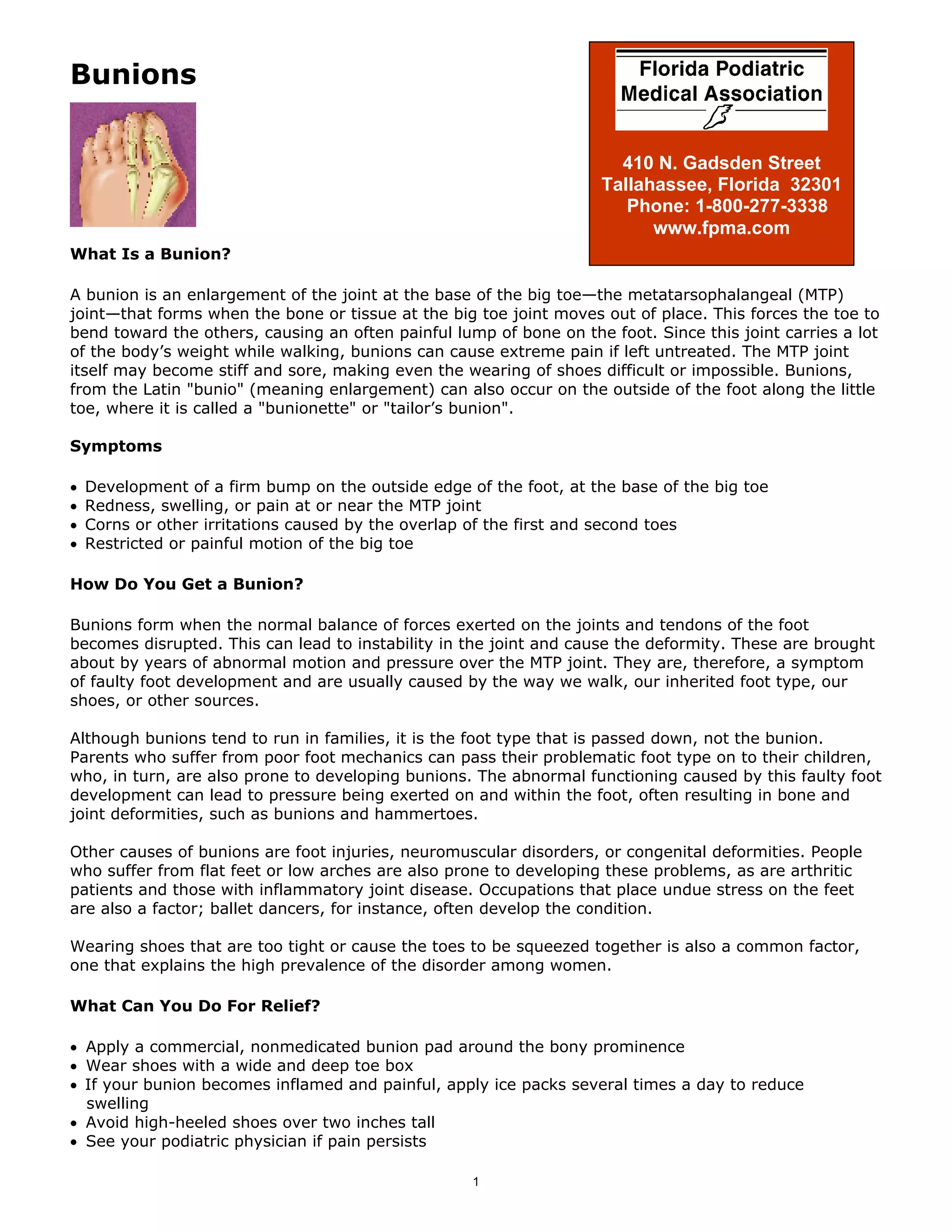 What is a bunion? | PDF