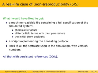Reproducibility in computer-assisted research | PDF