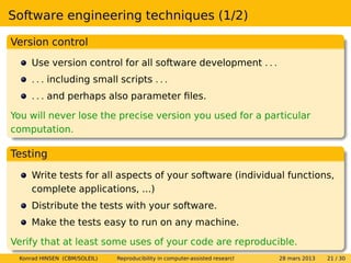 Reproducibility in computer-assisted research | PPT