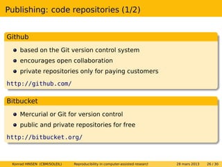 Reproducibility in computer-assisted research | PPT