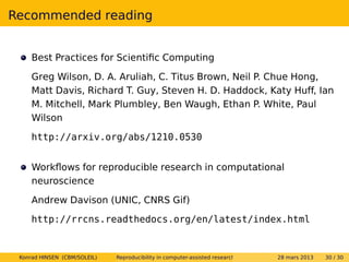 Reproducibility in computer-assisted research | PPT
