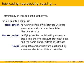 Reproducibility in computer-assisted research | PPT