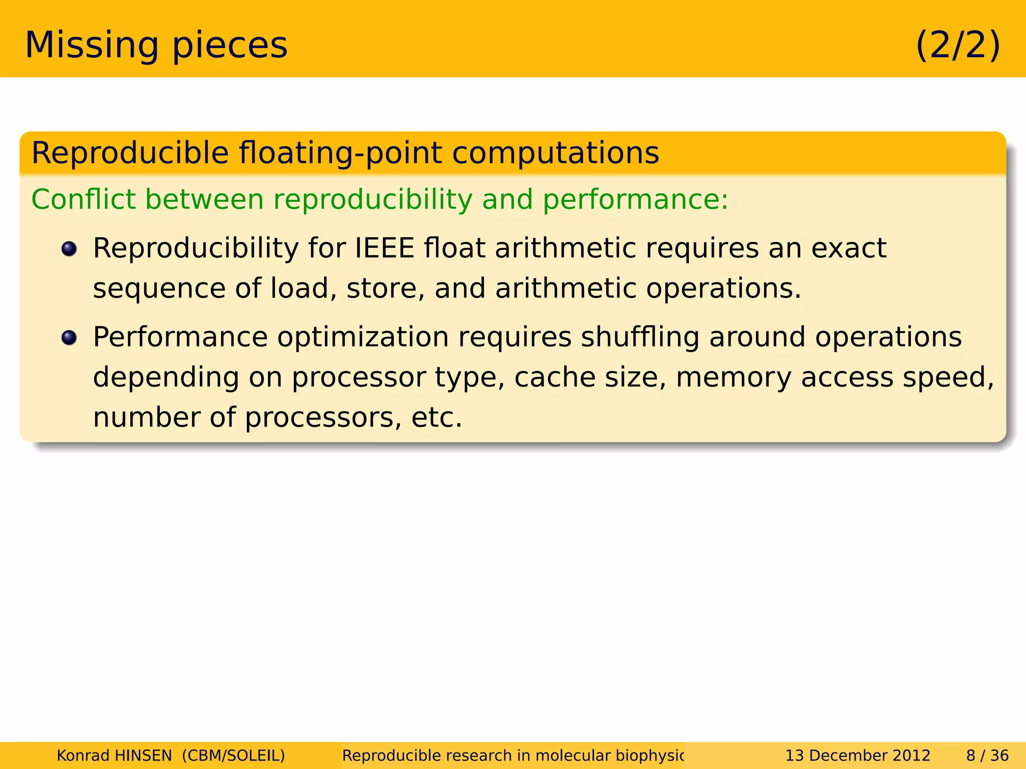 Reproducible research in molecular biophysics and structural biology | PPT