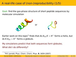 Reproducible research in molecular biophysics and structural biology | PPT