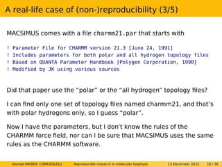 Reproducible research in molecular biophysics and structural biology | PPT